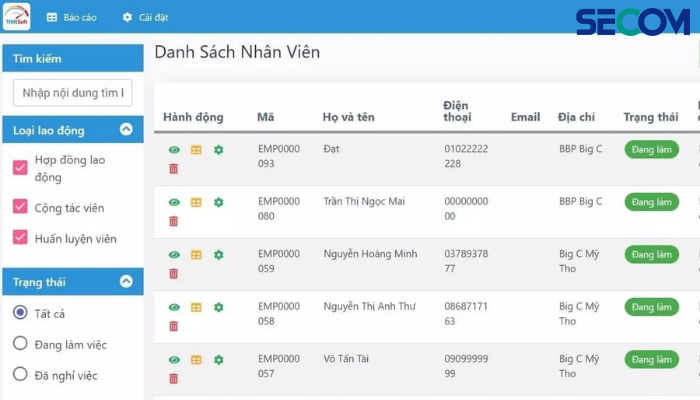 Top 15+ Phần Mềm Chấm Công Cho Doanh Nghiệp Tốt Nhất 2024｜SECOM VIETNAM